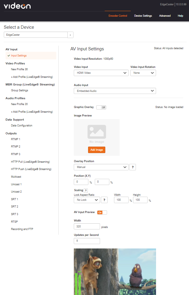 Videon Web UI Walkthrough – Videon Help Center