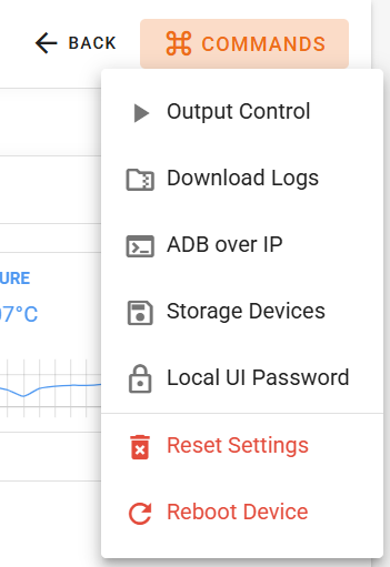 LiveEdge® Cloud Control: Download Debug Information – Videon Help Center