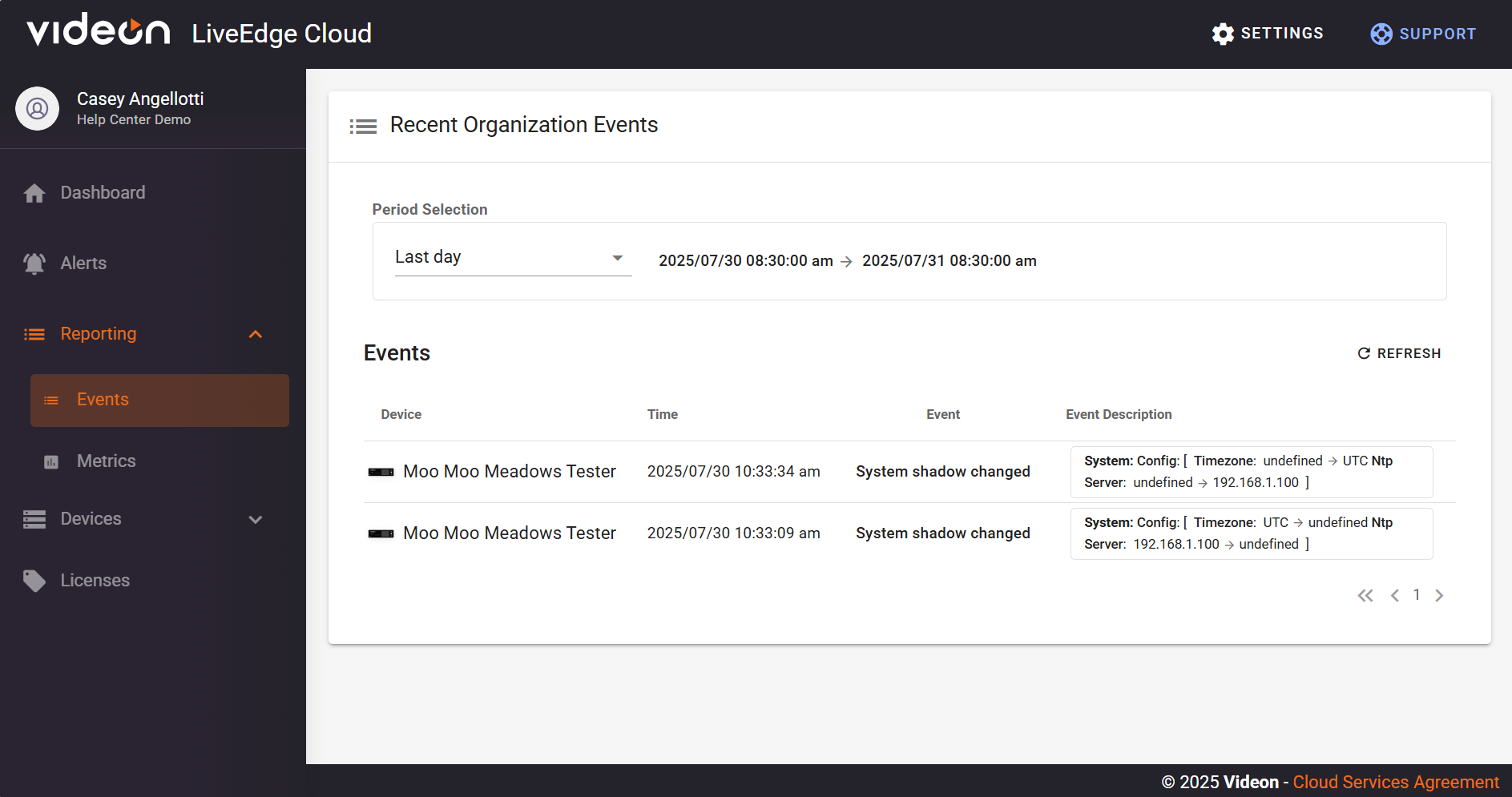 LiveEdge® Cloud Control Walkthrough – Videon Help Center